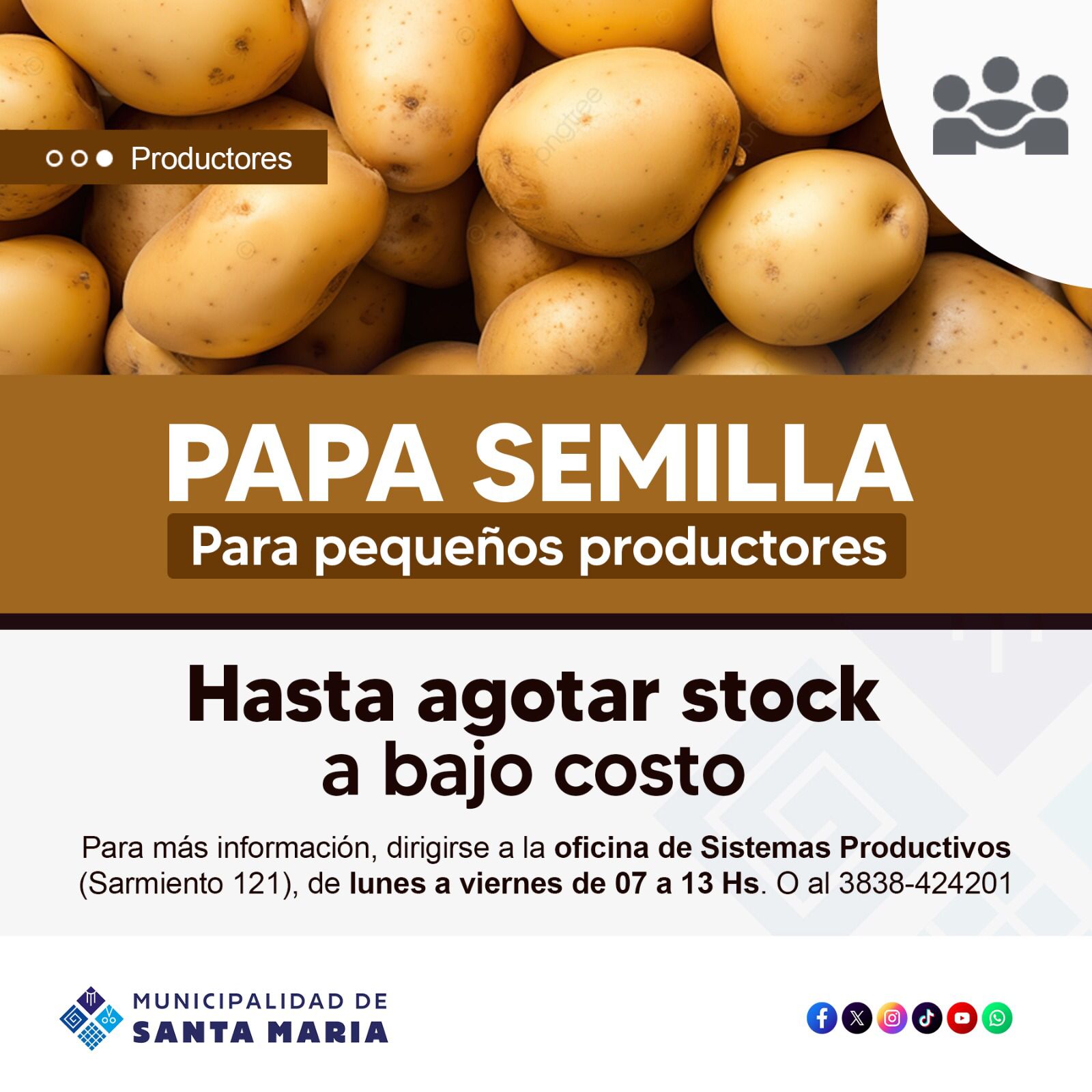 PAPA SEMILLA A BAJO COSTO PARA PEQUEÑOS PRODUCTORES – Municipalidad de ...